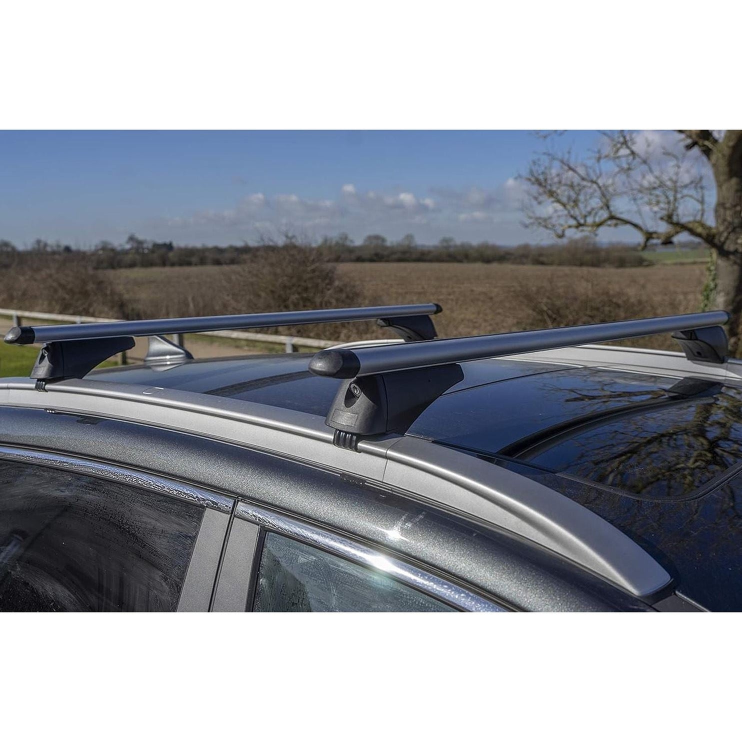 Summit SUM-004 Railing Roof Bars For Cars With Flush Rails, Aluminium ...